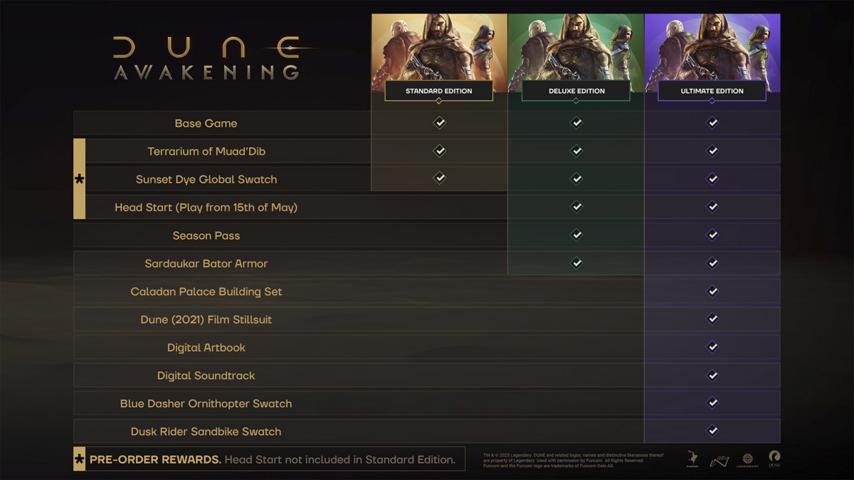 Édition du jeu - Dune: Awakening Community Wiki