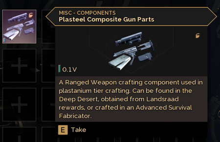 Plasteel Composite Gun Parts - Dune: Awakening Community Wiki